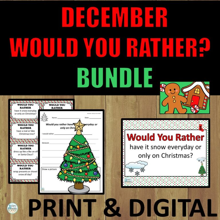 Christmas Would You Rather - Learn and Teach by the Beach