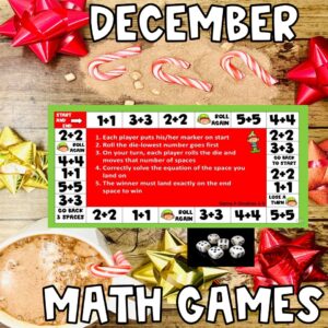 December Math Games - Learn and Teach by the Beach